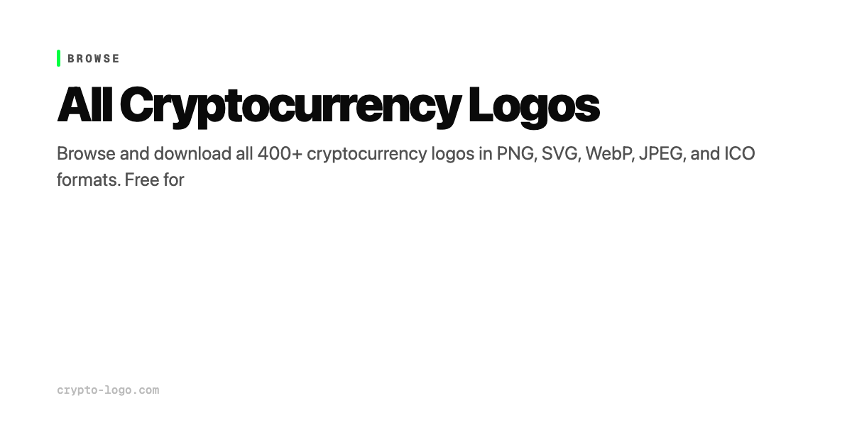 All Cryptocurrency Logos — Browse 400+ Coins | crypto-logo.com